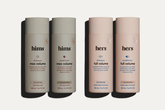 Hims & Hers unveils new shampoo, conditioner products | Retail Dive