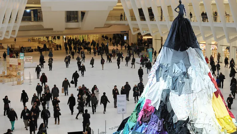 Unilever fashions 28-foot statue to highlight clothing waste ...