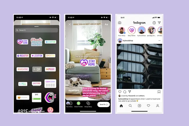 Instagram Launches 'Stay Home' Sticker and Story to Encourage Social ...