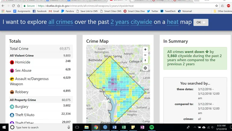 Interactive map in DC shows crime locations, trends | Smart Cities Dive