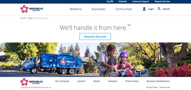 Republic Services unveils re-designed website | Waste Dive