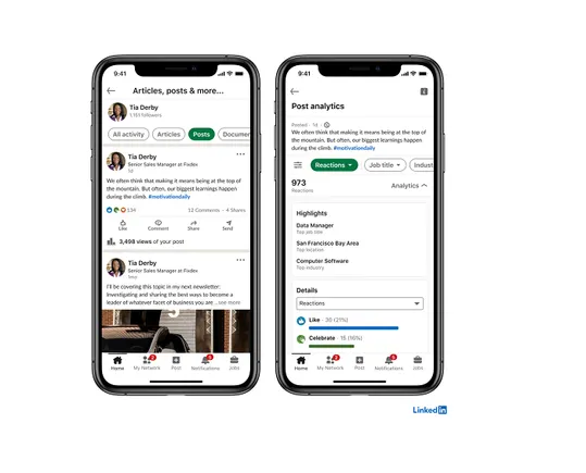 LinkedIn Previews New Post Analytics, as Well as a New Reaction Emoji ...