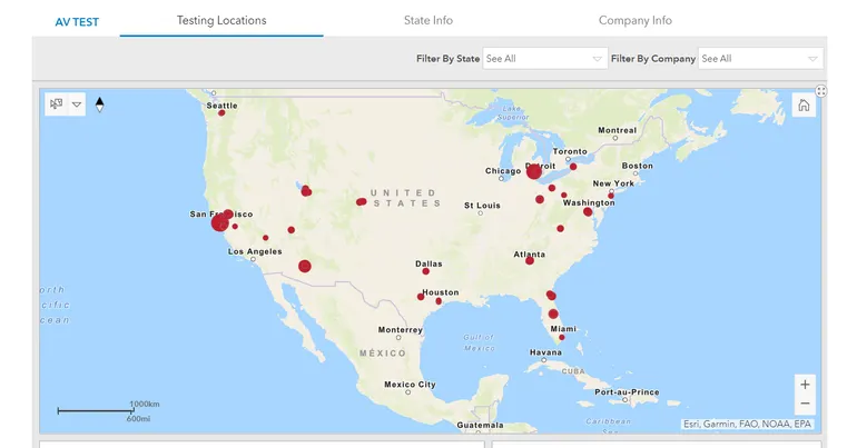 NHTSA unveils tracking tool for AV testing | Smart Cities Dive