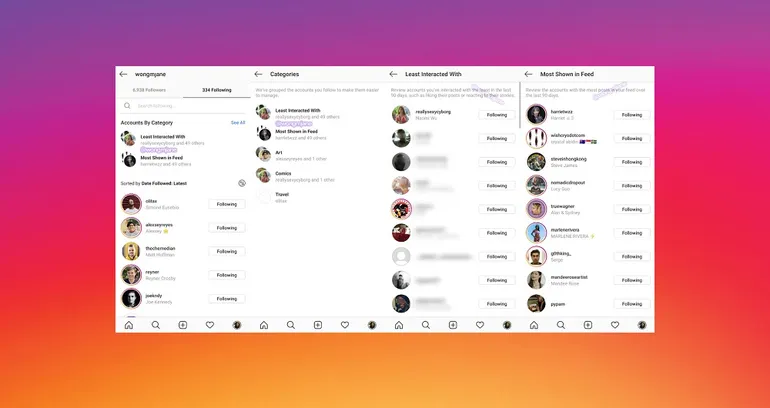 Instagram Tests New Following List Categories to Help Manage Your ...