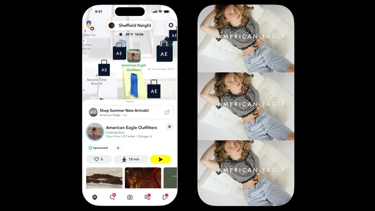 American Eagle drives in-store back-to-school shopping with Snap Map | Marketing Dive