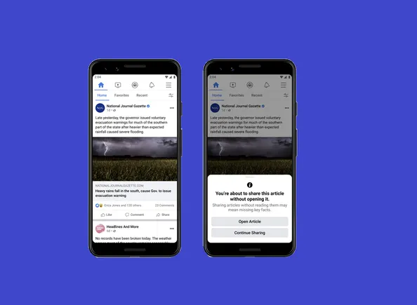 Facebook Tests New Warning Prompts to Stop Users Sharing Articles They ...