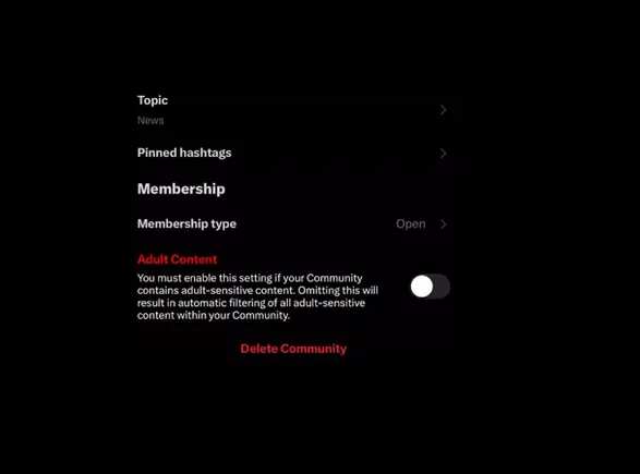 X Adds Adult Content Setting for Communities | Social Media Today