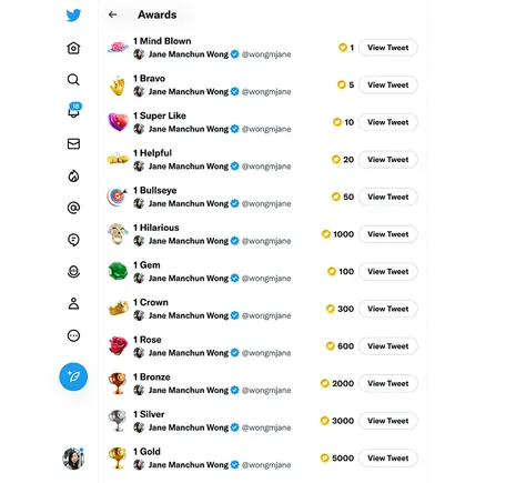 Twitter Continues to Develop Tweet Awards as Another Creator ...