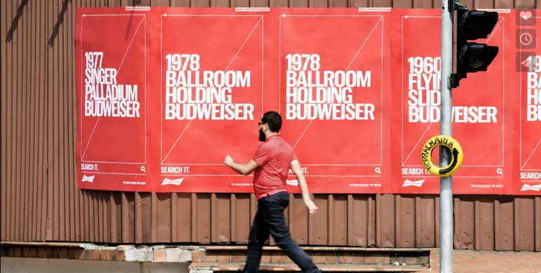 Budweiser ties search to its music history through OOH displays ...