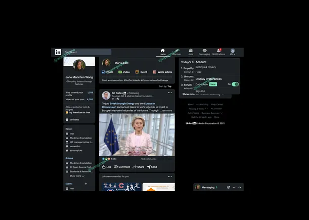 LinkedIn Tests New 'Dark Mode' in its Desktop App | Social Media Today
