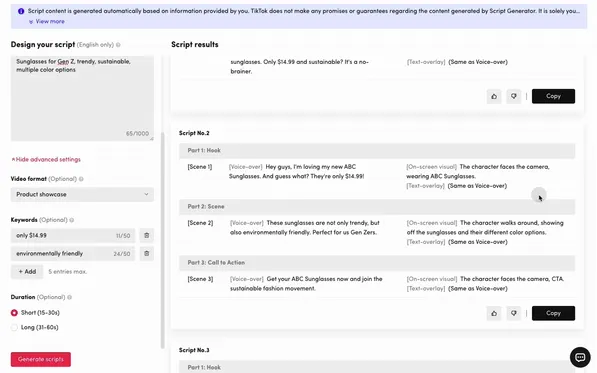 TikTok Adds New AI Ad Script Generator Tool in Creative Center | Social ...