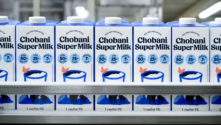 Chobani introduces shelf-stable low-fat dairy milk for a cause | Food Dive