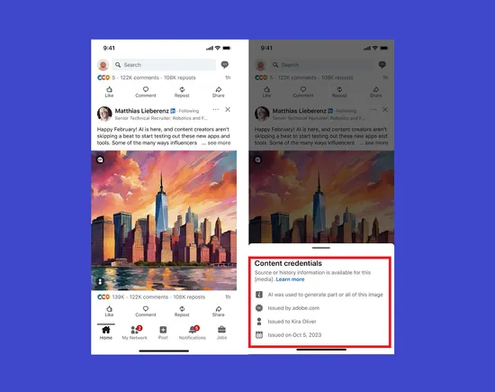 LinkedIn Adds Labels for AI Generated Content | Social Media Today
