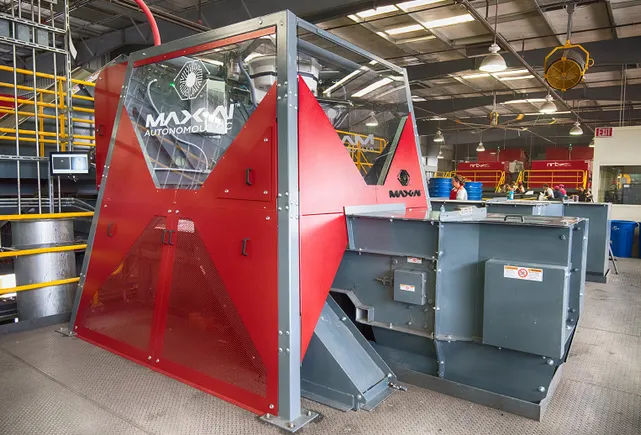 BHS debuts Max-AI robotic sorter at Athens Services MRF | Waste Dive
