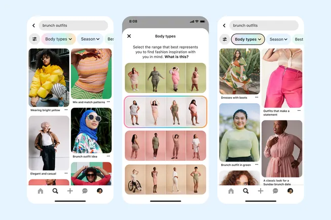 Pinterest tests body type search feature | Retail Dive
