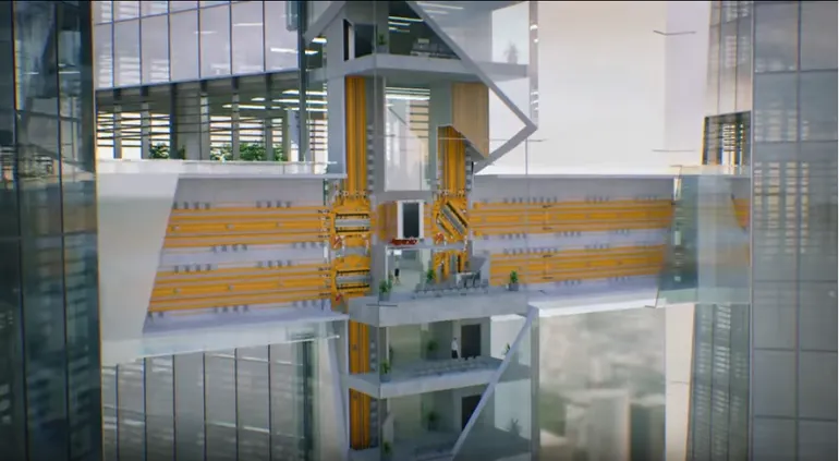 Thyssenkrupp debuts cable-free, maglev elevator system | Construction Dive
