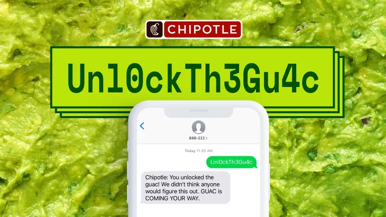 Chipotle unlocks free guacamole with SMS, social guessing game ...